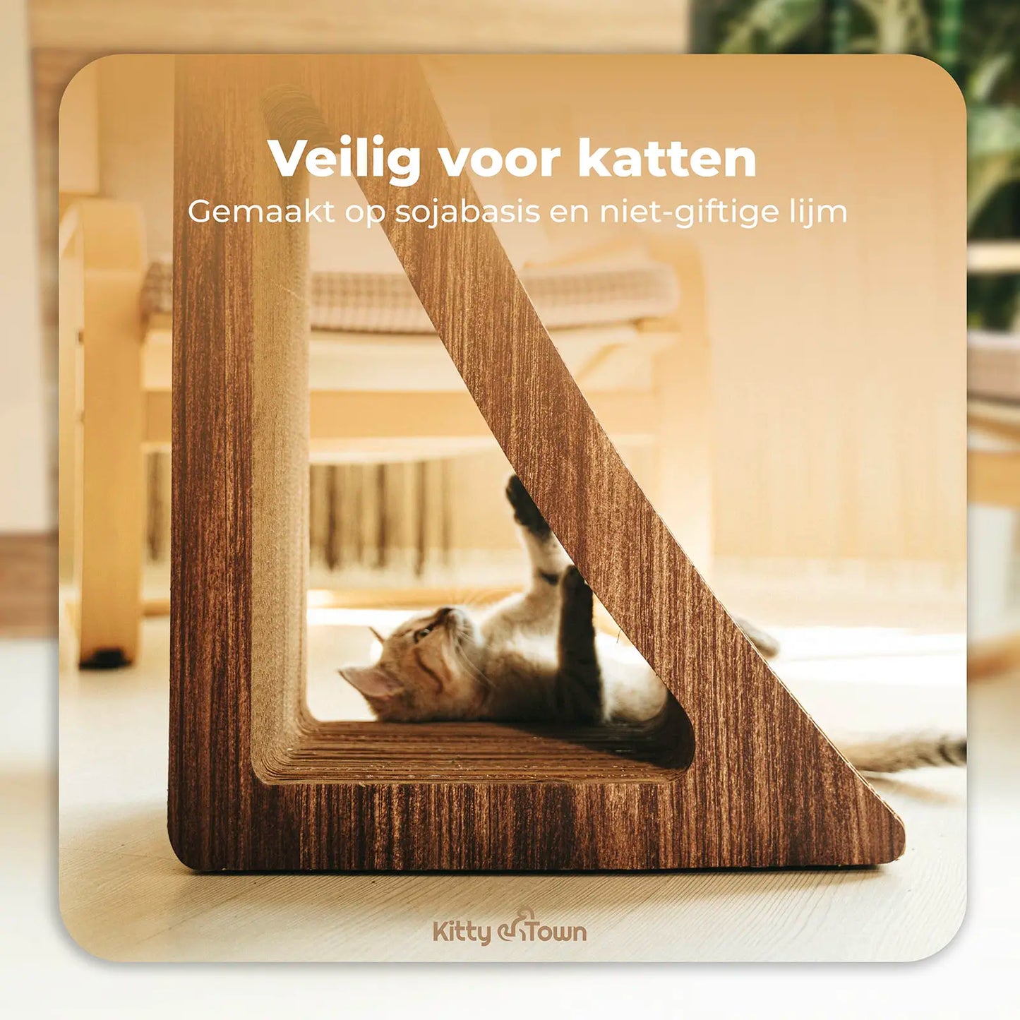 Luxury Scratch Sofa Kitty Town Ivy Large – Triangle Model Scratch Card – zycon